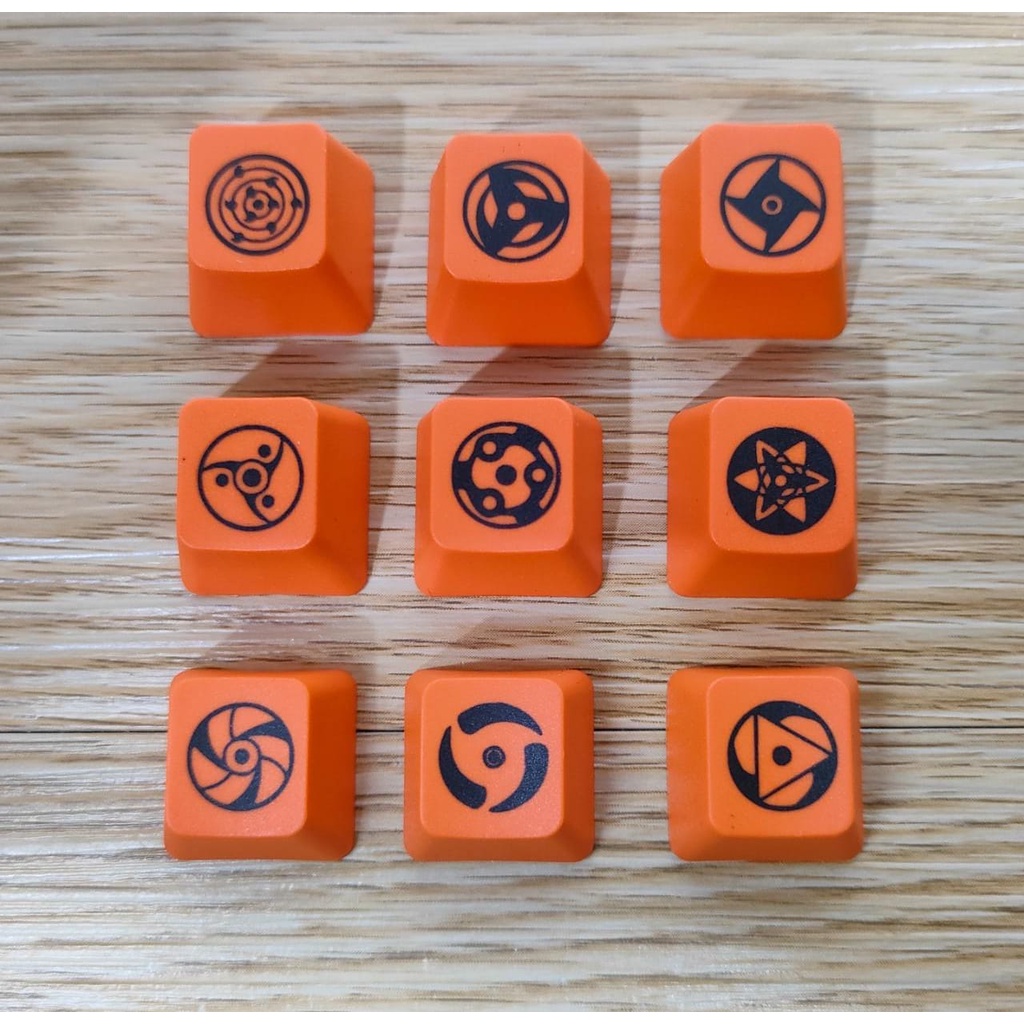 Jual SHARINGAN KEYCAPS SET R4 PBT OEM PROFILE ( 9 pcs ) | Shopee Indonesia