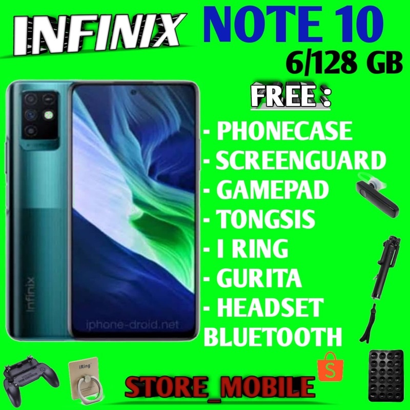 Jual INFINIX NOTE 10 6/128 RAM 6GB ROM 128GB GARANSI RESMI | Shopee ...