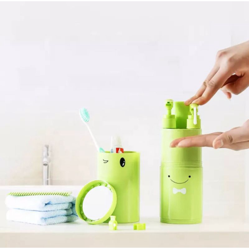 Jual Set Travel Toiletries Kit Cute 3 Motif | Wadah Perlengkapan Alat ...