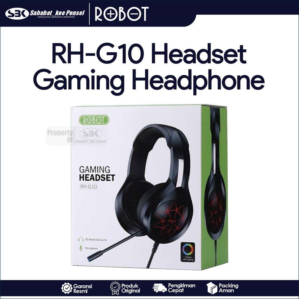 Jual Head Phone Gaming Robot RH-G10 Original | Shopee Indonesia