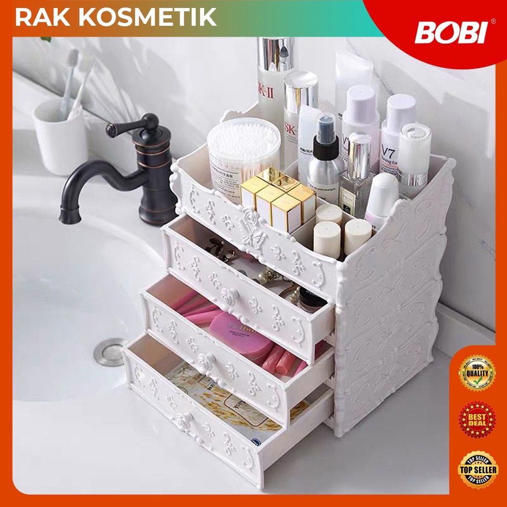 Jual Rak kosmetik kode 998 / Rak make up susun 2 laci dan 3 laci / Rak ...