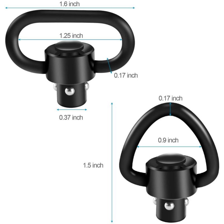 Jual Sling Swivel Push Button / Push Button QD Quick Detach Sling ...