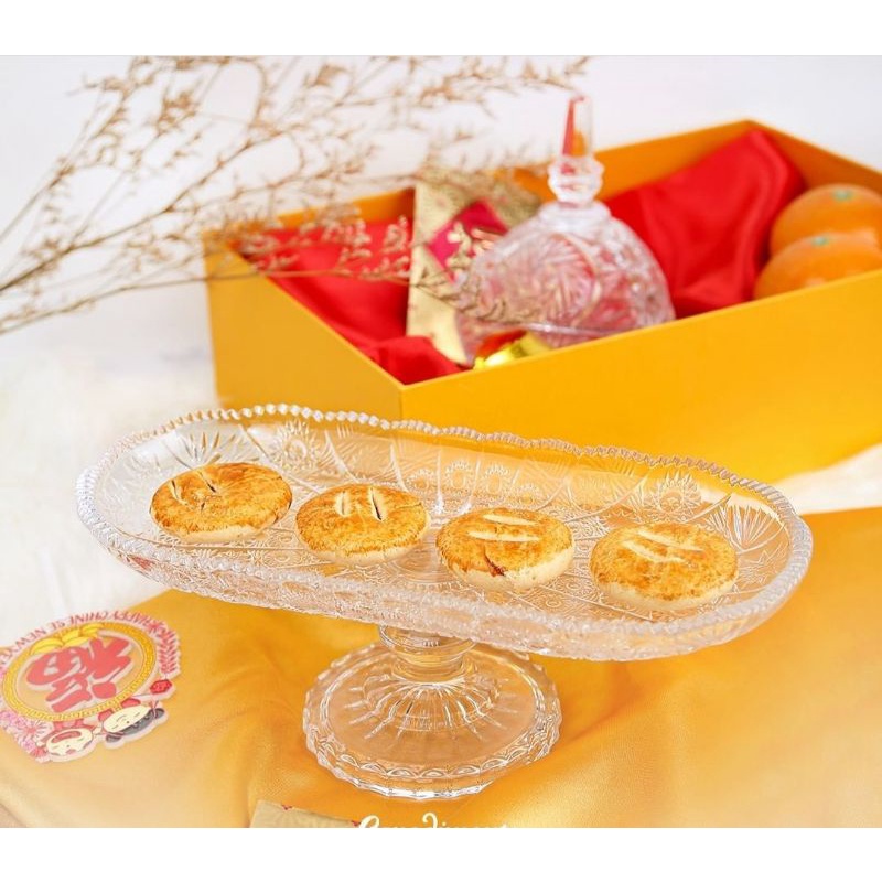 Jual Tempat kue kaca/Piring Kue kaca /Capodimonte | Shopee Indonesia