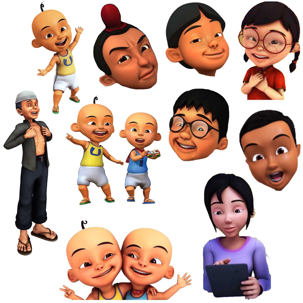 Jual Stiker Upin Ipin Sticker Pack Jarjit Mail Mei Ehsan Kak Ros Ihsan Shopee Indonesia
