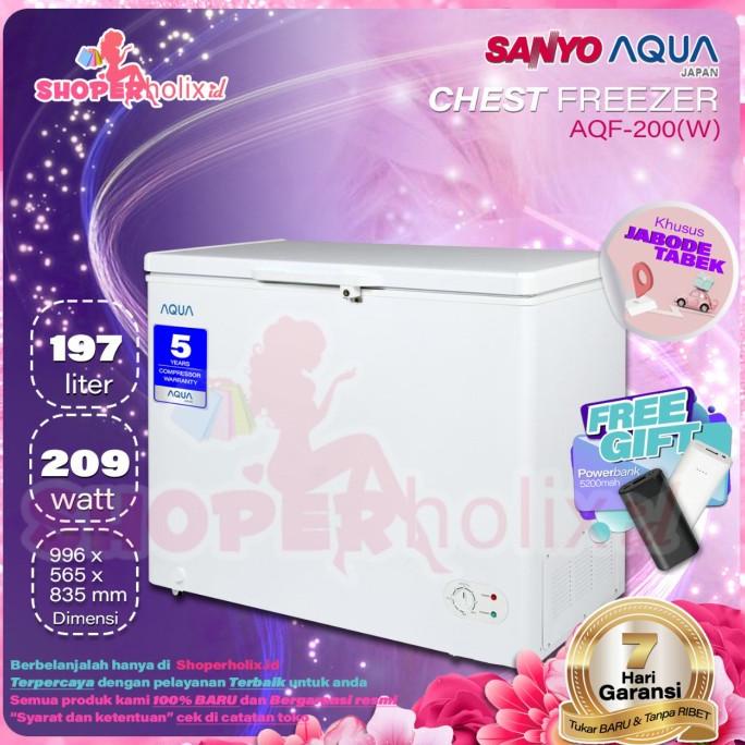 Jual FREEZER BOX DAGING AQUA AQF-200W CHEST FREZER KULKAS DAGING ES ...
