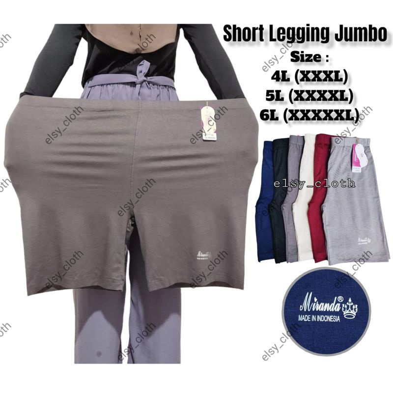 Jual Short Legging Jumbo / Short Miranda / Short Jumbo 4L 5L 6L / SP ...