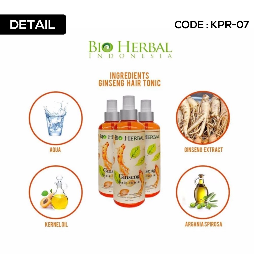 Jual BIO HERBAL HAIR TONIC GINSENG Perawatan Rambut | Shopee Indonesia