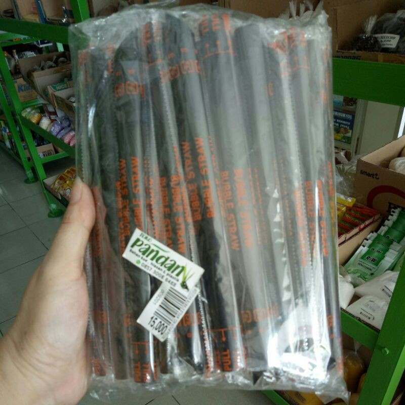 Jual sedotan bubble straw hitam runcing steril | Shopee Indonesia