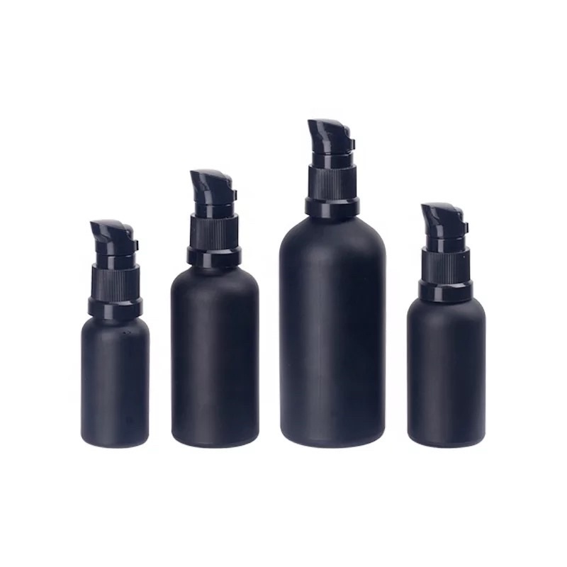 Jual Botol Pump Lotion Kaca Hitam Matte / Hitam Original 20ml, 30ml ...