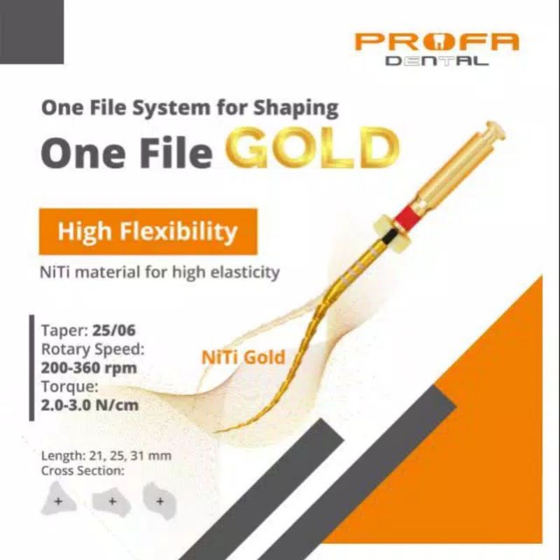 Jual Profa Dental Endofile One File Gold | Shopee Indonesia