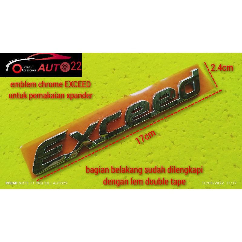 Jual emblem exceed tulisan exceed logo exceed untuk tipe xpander ...