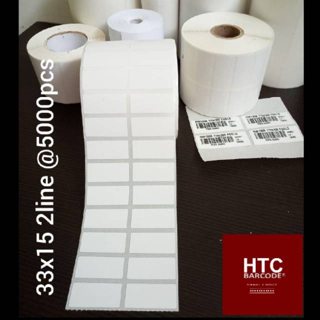Jual Label Barcode 33 x 15 mm - 33x15 mm - 33x15mm - (2 line ) - Kertas ...