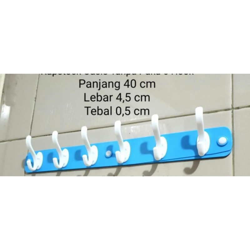 Jual KAPSTOK GANTUNGAN BAJU DINDING PLASTIK OASIS SKRUP BAUT KAIT 6 ...