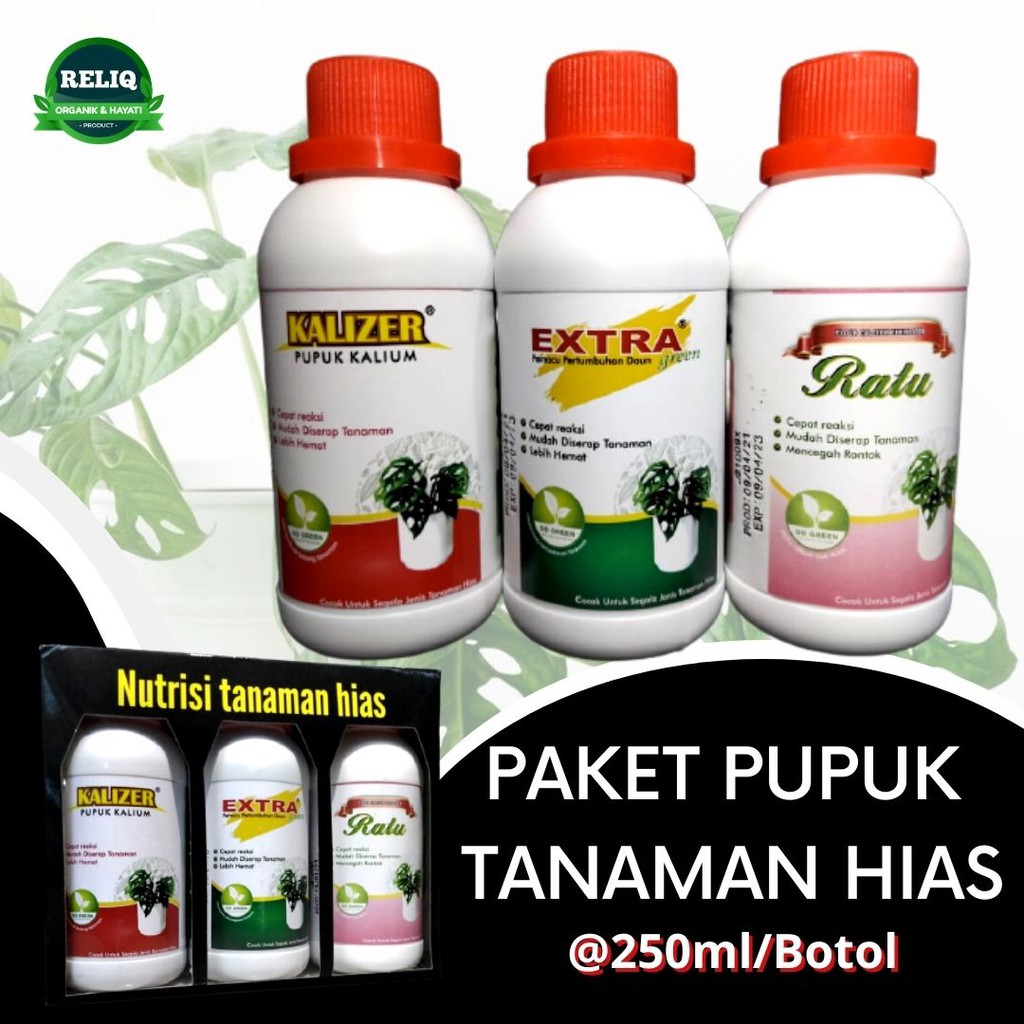 Jual NUTRISI tanaman hias Lengkap, PAKET Pupuk Pemacu Pertumbuhan Daun ...