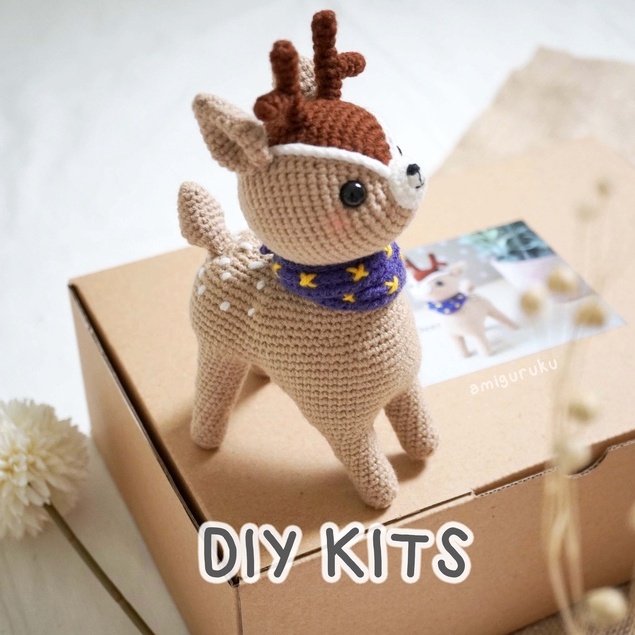Jual Paket Rajut DIY Kits Amigurumi Crochet Boneka Rajut Rusa - Yoko ...