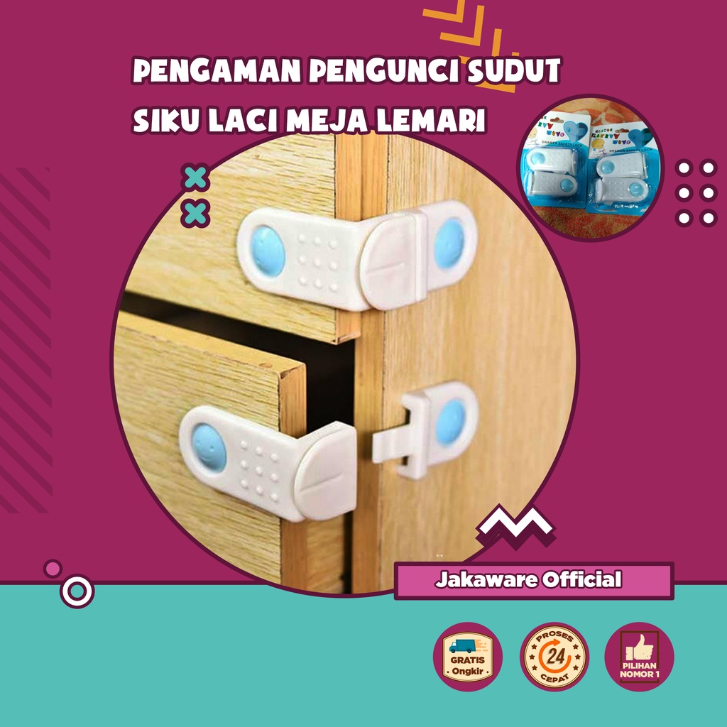 Jual CORNER SAFETY LOCK PENGAMAN PENGUNCI SUDUT SIKU LACI MEJA LEMARI ...