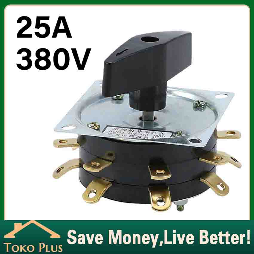 Jual Rotary Selector Saklar Switch Mesin Las Welding On Off 25A 8 ...