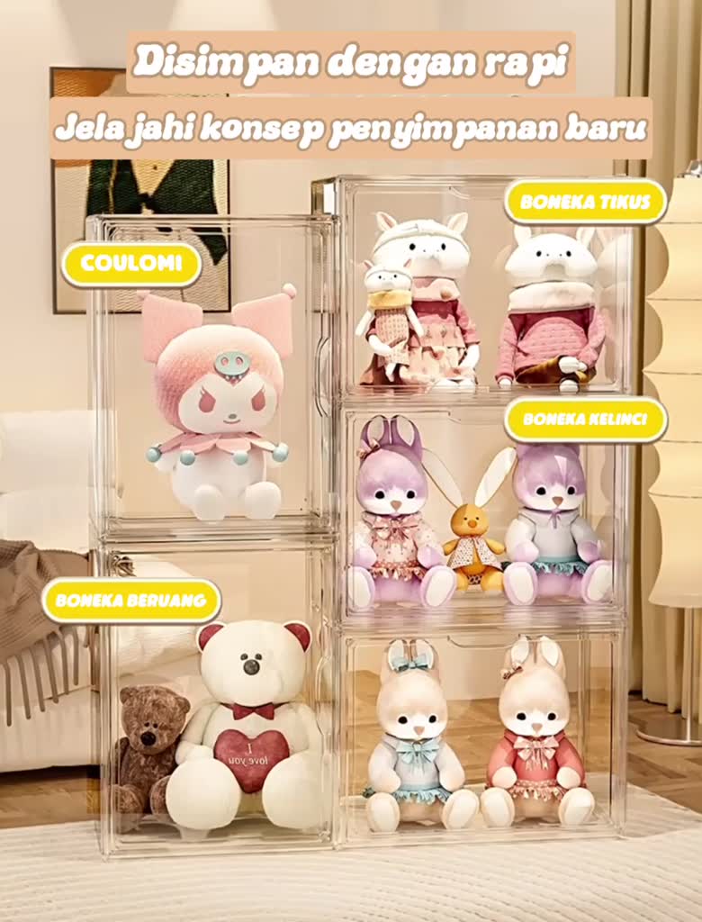 Jual [Four Seasons Mall]Storage Box Acrylic Transparent Display Kotak ...