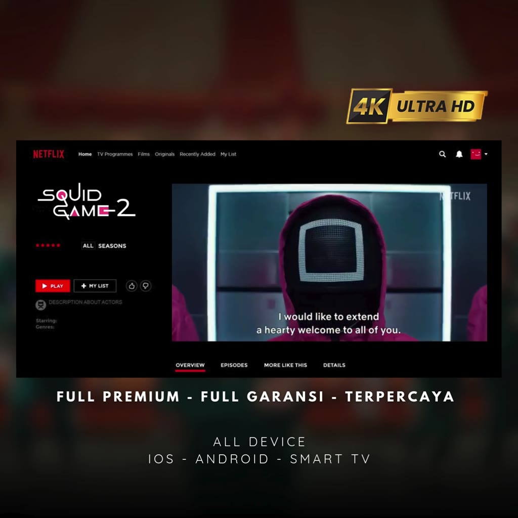 Jual NETFLIX PREMIUM 1 SAMPAI 3 BULAN 4K PRIVATE AMANAH LEGAL GARANSI FULL 100% | Shopee Indonesia
