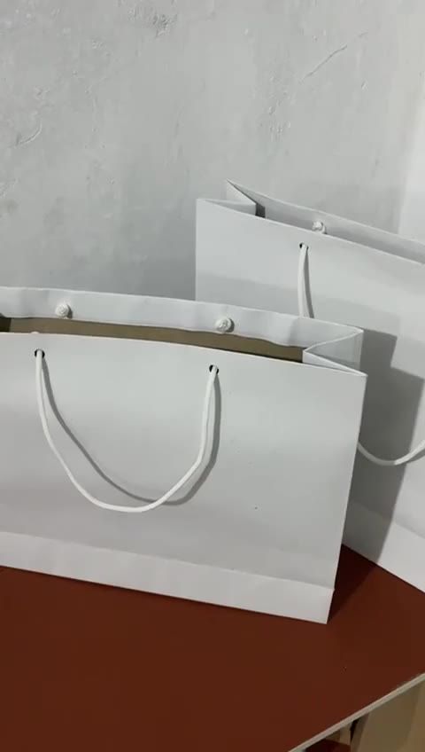 Jual Paper Bag Jumbo Putih(LINER) Uk. 29x9x20 CM / Paperbag Polos Warna ...