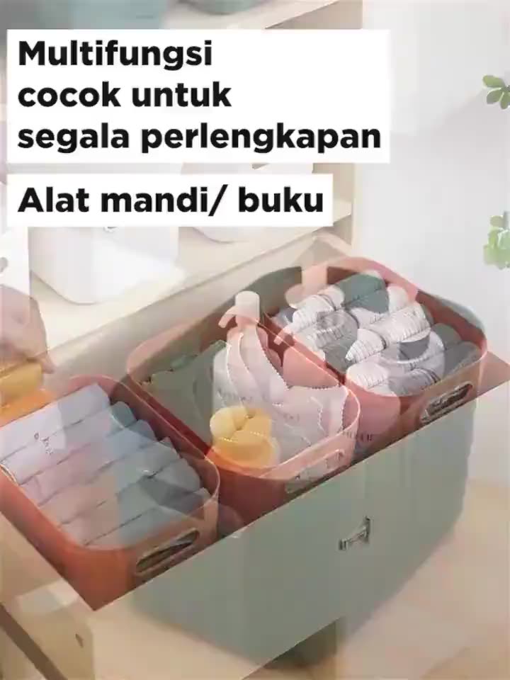 Jual Kotak Storage Dengan Tutup Keranjang Plastik Kontainer Organizer ...