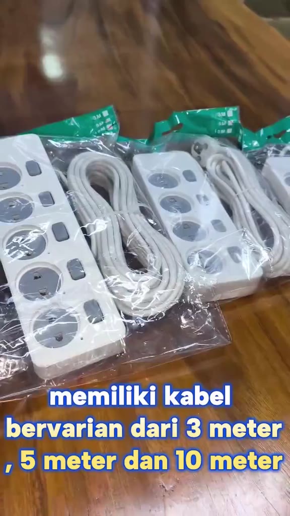 Jual Colokan Listrik Panjang 3/5/10 Meter Stop Kontak Kabel Saklar On ...