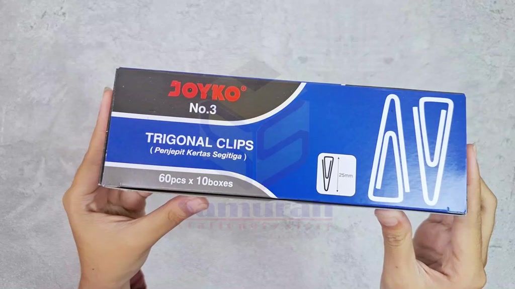 Jual Trigonal Paper Clips No 3 Joyko Per Box isi 10 pak @ 60 pcs / Clip ...