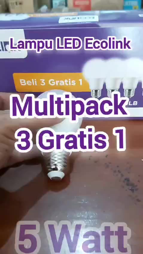 Jual Ecolink Lampu Bohlam Multipack LED Bulb Ecolink 5W Putih Cool Day ...