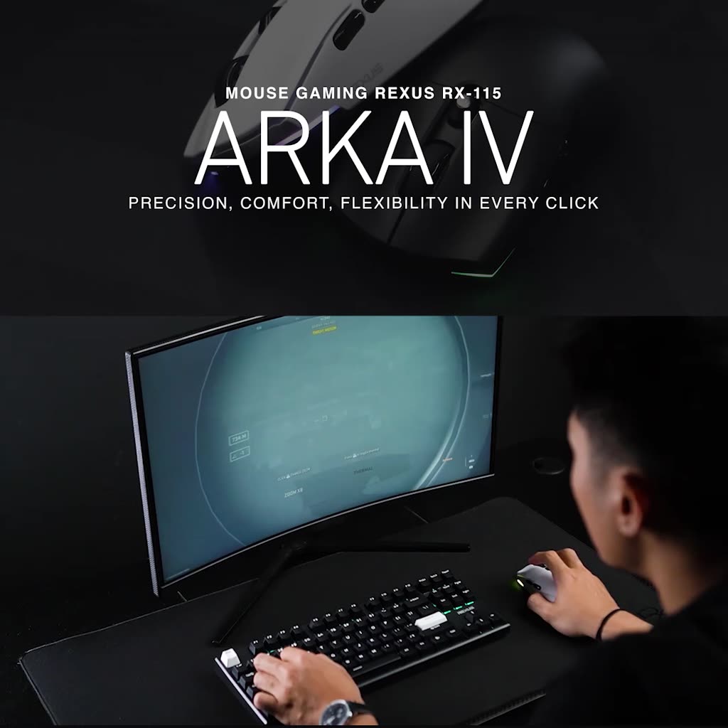 Jual Rexus ARKA IV / RX-115 Mouse Gaming Wireless Triple Connection ...