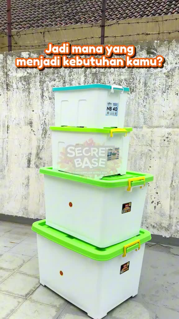 Jual BOX CONTAINER - Kotak Plastik Serbaguna 15L ~ 175L Putih ...