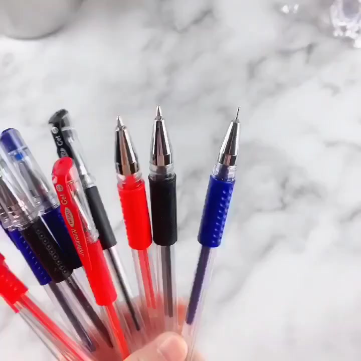 Jual Pena Gel 0.5 mm Ballpoint Warna Hitam Merah Biru Alat Tulis ...