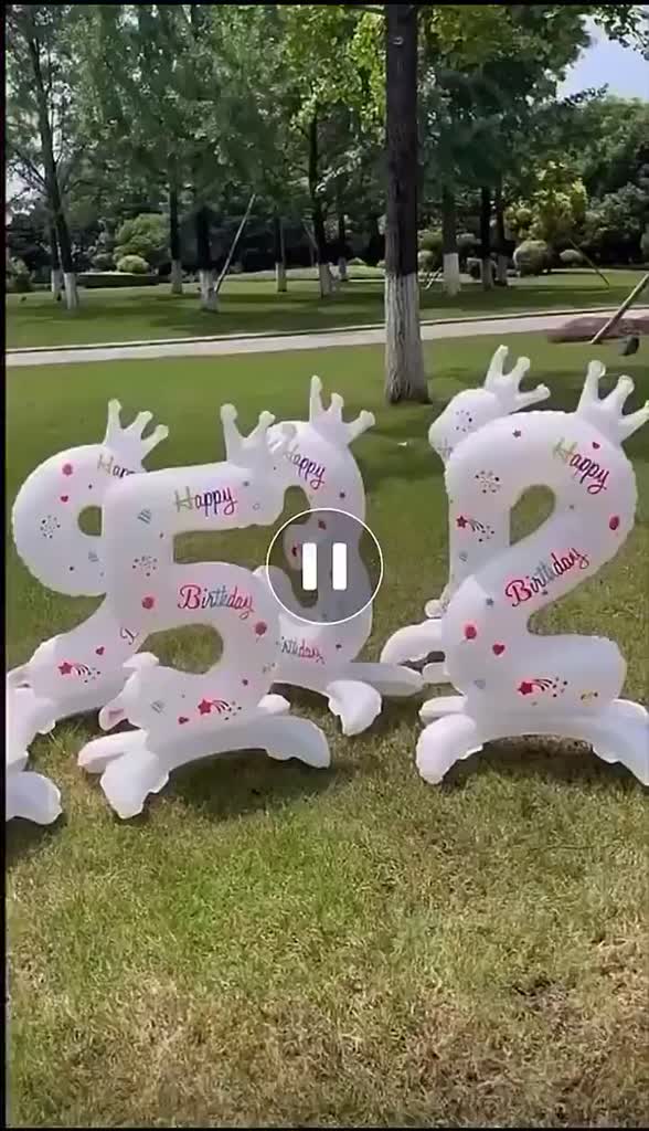 Jual Balon Foil Angka BESAR Standing MOTIF PUTIH - 80cm 32 Inch Putih ...