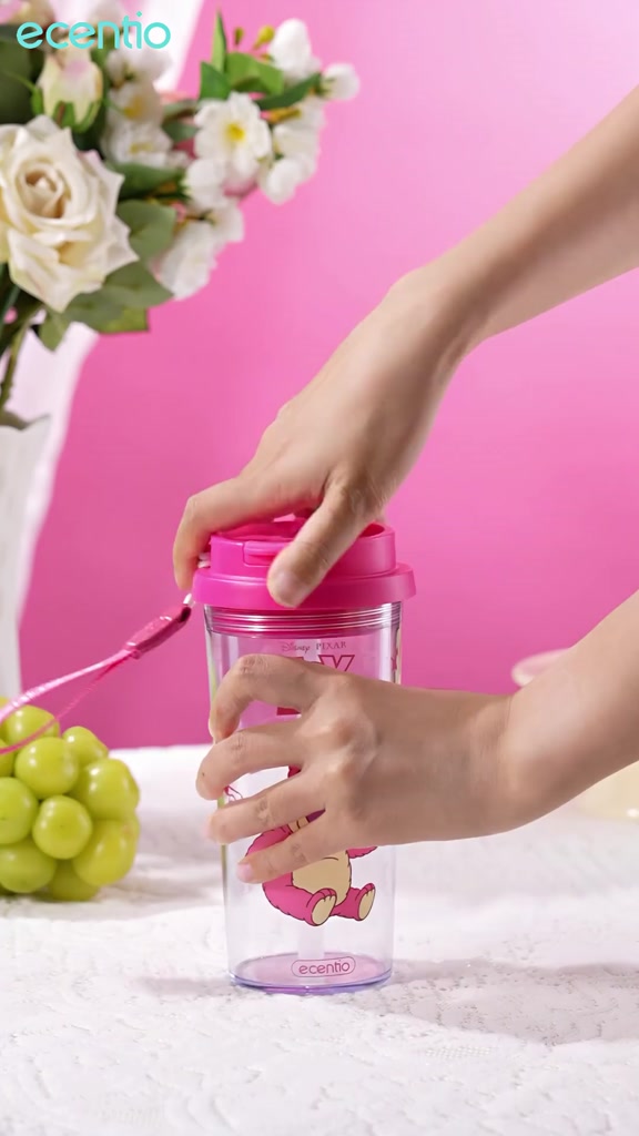 Jual ECENTIO Gelas Anak Lotso Aesthetic 580ml Botol Minum Disney Dengan ...