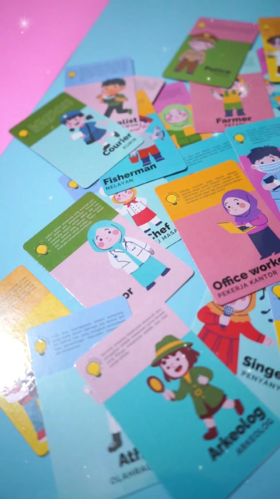 Jual FLASH CARD PROFESI VERSI 2 25 PCS KARTU BELAJAR ANAK FLASHCARD ...