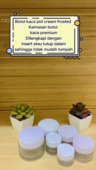 Jual Botol Kaca Pot Cream Frosted 5ML 10ML 15ML 20ML 30ML 50ML / Pot ...