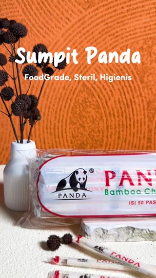 Jual [ISI 50 PASANG] Sumpit Bambu Panda + Tusuk Gigi Steril Higienis ...