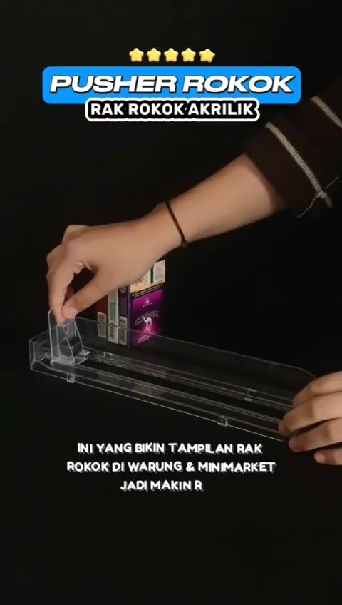 Jual PUSHER ROKOK 6SET / TEMPAT ROKOK / RAK ROKOK AKRILIK / PUSHER ...