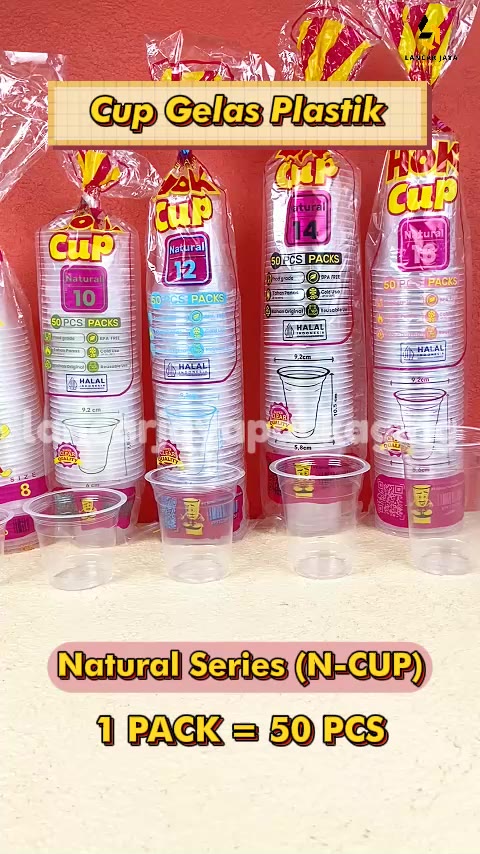 Jual Gelas Plastik Es Teh Jus Pop Ice Cup Minuman Dingin 8 10 12 14 16 ...