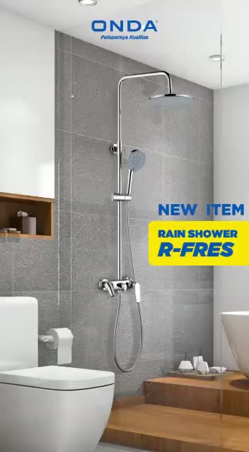 Jual ONDA Rain Shower Set Kamar Mandi 3 in 1 R-FRES Shower Tiang ...