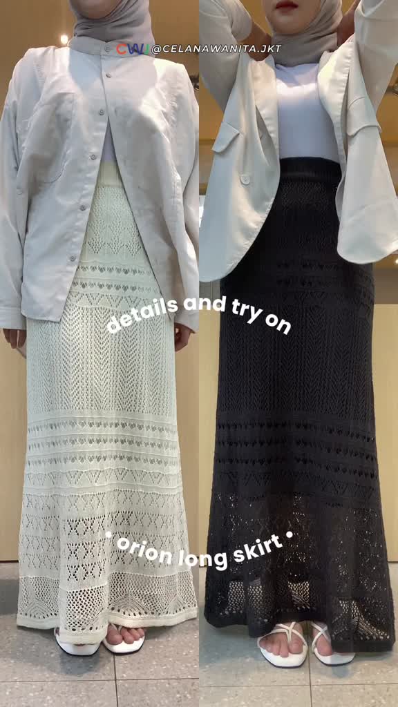 Jual CWJ ORION LONG SKIRT / Rok Wanita / Rok Rajut / Knit Skirt / Rok ...