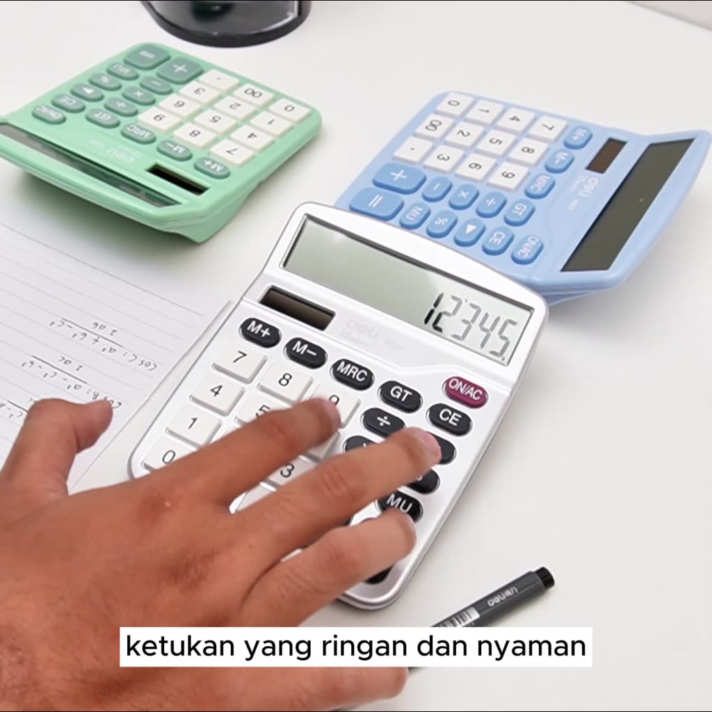 Jual Deli Kalkulator Meja / Desktop Calculator Layar 12 Digit Warna Lucu EM221 | Shopee Indonesia