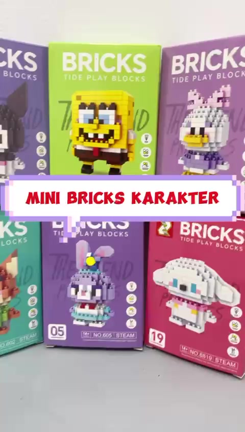 Jual [amora] Mainan Mini Brick Karakter / Balok Susun Mini / Building ...
