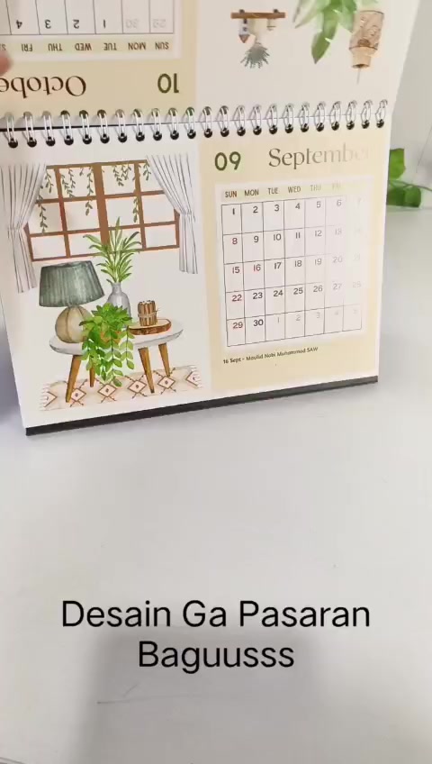 Jual BEIGE - Kalender 2025 aesthetic , Kalender meja 2025 , Kalendar ...