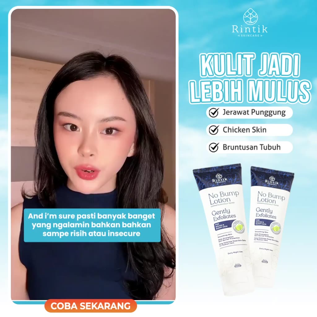 Jual Rintik Skincare No Bump Lotion Lotion Tubuh Kulit Bruntusan, Chicken skin, Jerawat Punggung ...