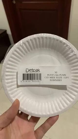 Jual [50 pcs] Piring Kertas Polos Detpak Piring Kertas Putih Piring ...