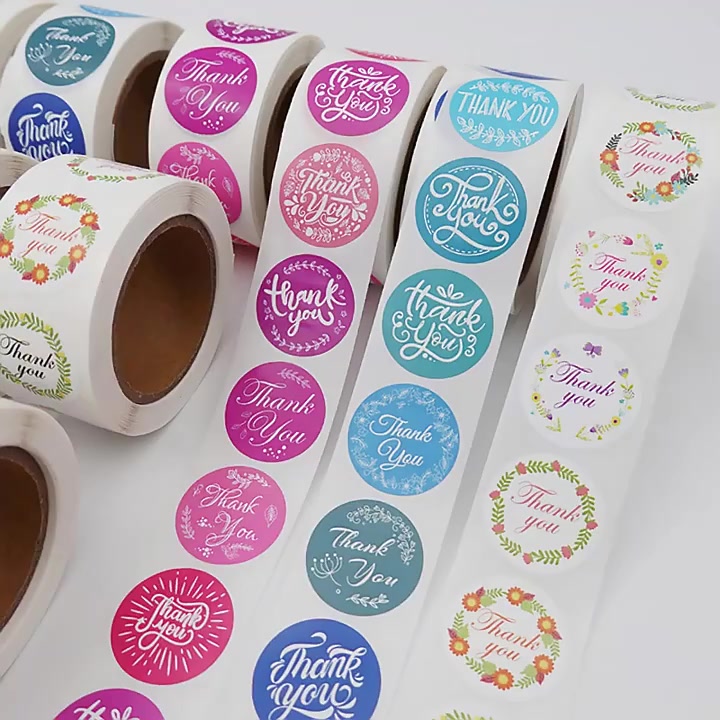 Jual Stiker Label Thank You / Stiker Roll (500 Pcs) / Stiker Ucapan ...