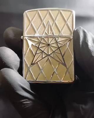 Jual korek api classic bahan kuningan grapir satu suara warna silver ...