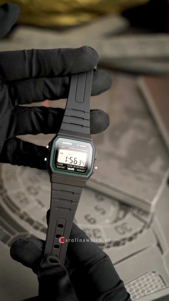 Jual Jam Tangan Pria Casio General F-91W-3D Digital Dial Black Resin Band | Shopee Indonesia
