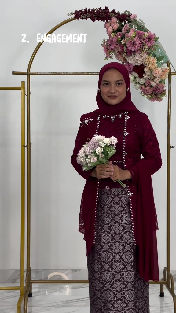 Jual Kebaya Kutu Baru Modern Kebaya Wisuda Lamaran Tunangan Set Kutubaru Full Payet Tunangan ...