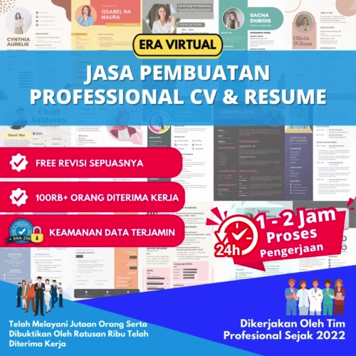Jual Jasa Pembuatan CV | Desain CV | Jasa CV | Surat Lamaran Kerja | Edit Foto | Shopee Indonesia